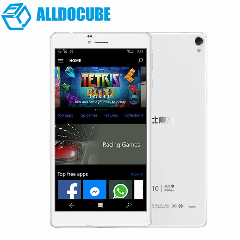 ALLDOCUBE WP10 6.98'' IPS 4G Phone Call Phablet Windows 10 MSM8909 Quad ...