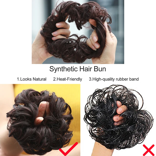 Buy Fake Hair Bun - 50% OFF on Fake Messy Bun Fake Curly Bun | Javsh