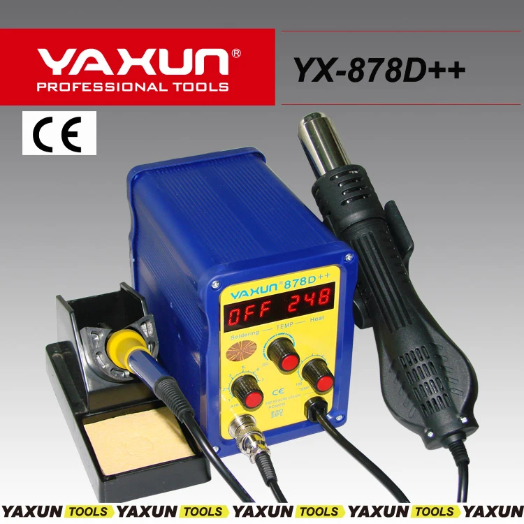 Yaxun 878d++ 2 In 1 Smd Hot Air And Soldering Station 220v / 110v Bga Rework Station Automatic ...