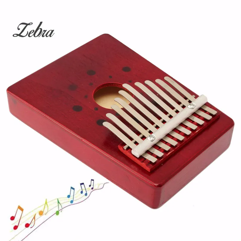 10 Keys Kalimba Mbira Likembe Hollow Thumb Finger Piano Music ...