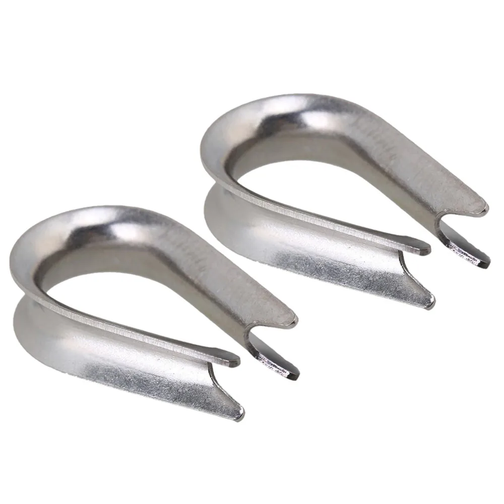 Silver Tone M16 304 Stainless Steel Galvanized Wire Cable Rope Thimble ...