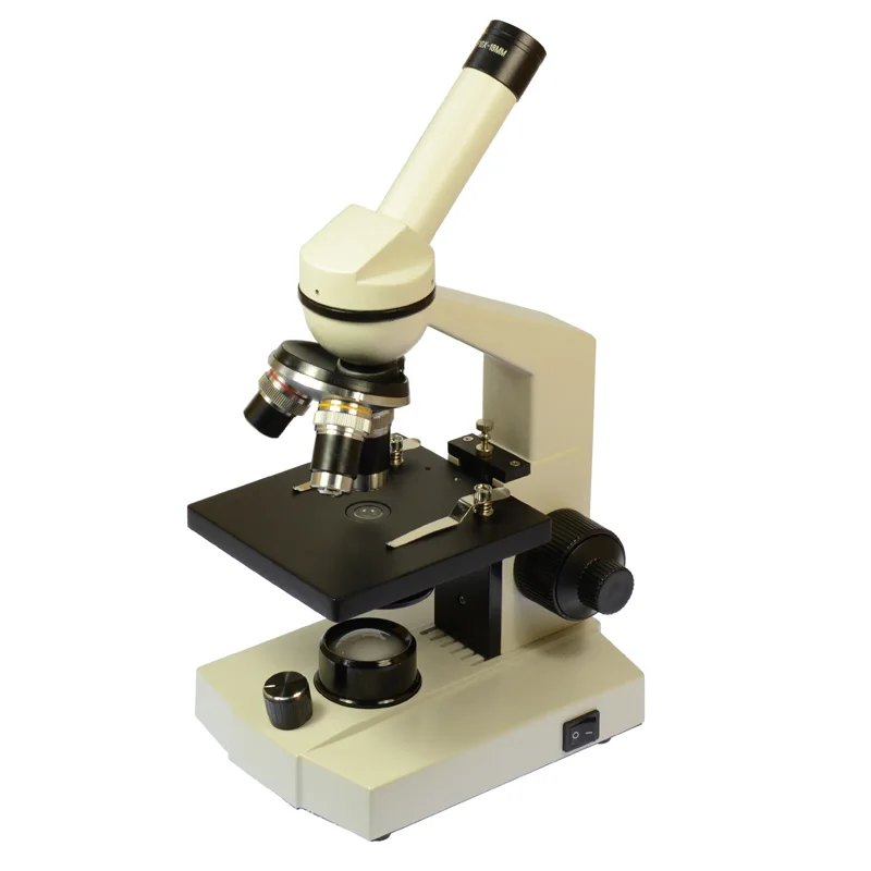 Educational-Student-Monocular-Biological-Microscope-Set-with-Slide-40X ...