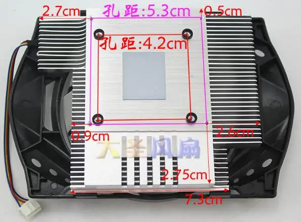 AC Junyu GTX750Ti 2GD5 SX650 1024KDD Four-wire Fan and Display Card ...