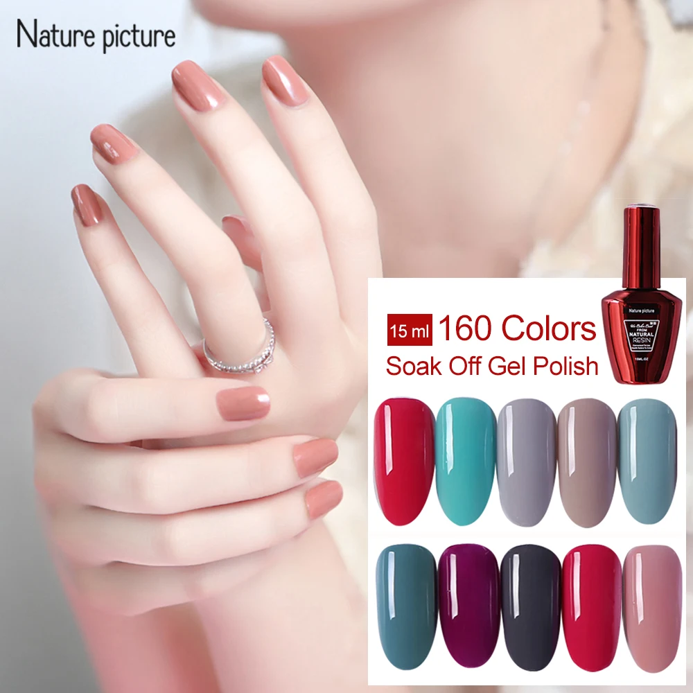 15ML Solid Color UV Gel Nail Polish Nail Gel Polish Nail Art Vernis ...