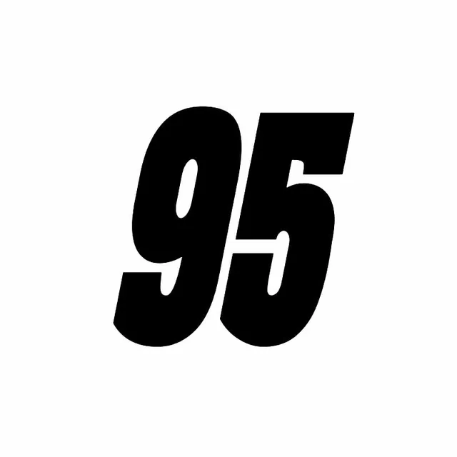 YJZT 15CM*15CM Fashion Number 95 Vinyl Car Sticker Decal Decoration ...