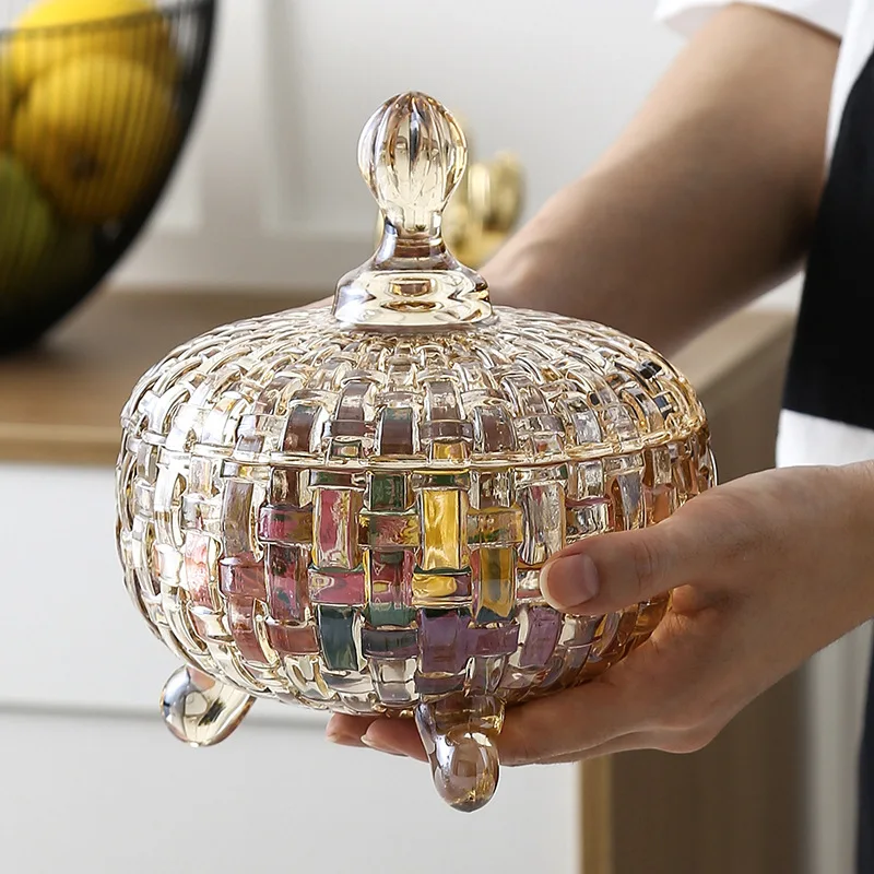 European Crystal Glass Candy Cup Creative Living Room Lead-free Candy ...