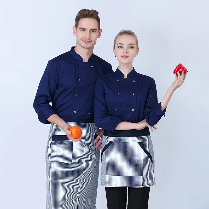 Uniforme de Chef de Hotel para hombre y mujer, ropa de manga larga ...