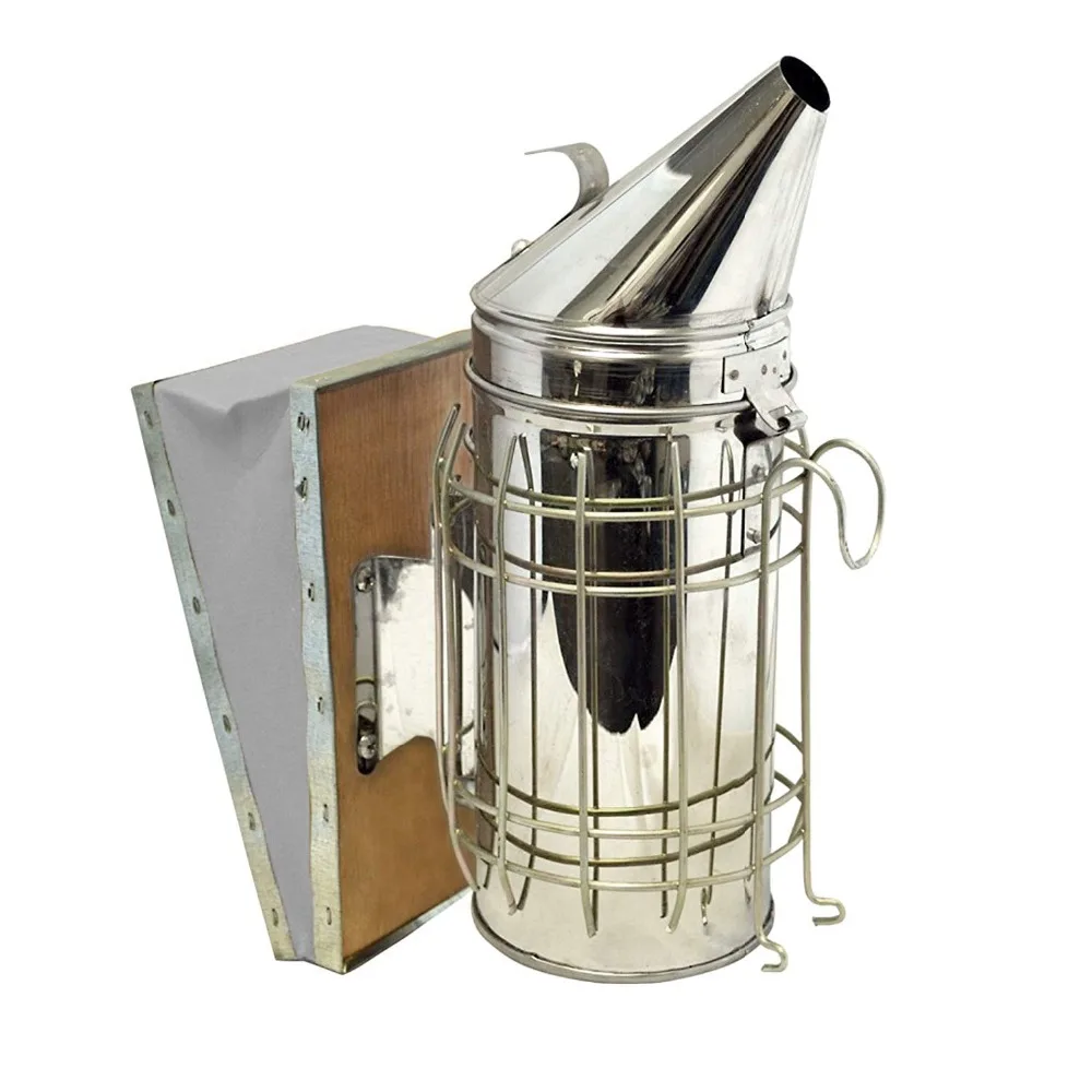 Bee Smoker, Stainless Steel Beehive Smoker with Heat Shield Protection ...