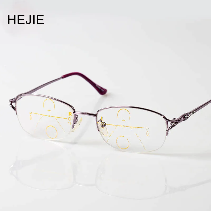 Elegant-Women-Alloy-Multifocal-Progressive-Reading-Glasses-Brand-Oval ...