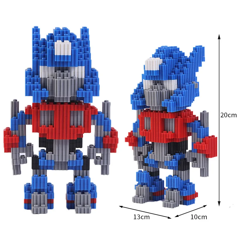 868pcs Toys For Children Blue Car Transformation Blocks Bricks Building ...