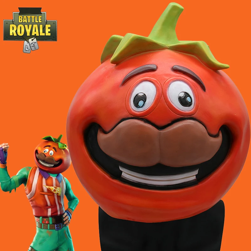 Battle Royale Tomato Head Crown Mask Cosplay Tomato Temple Tomato Head ...