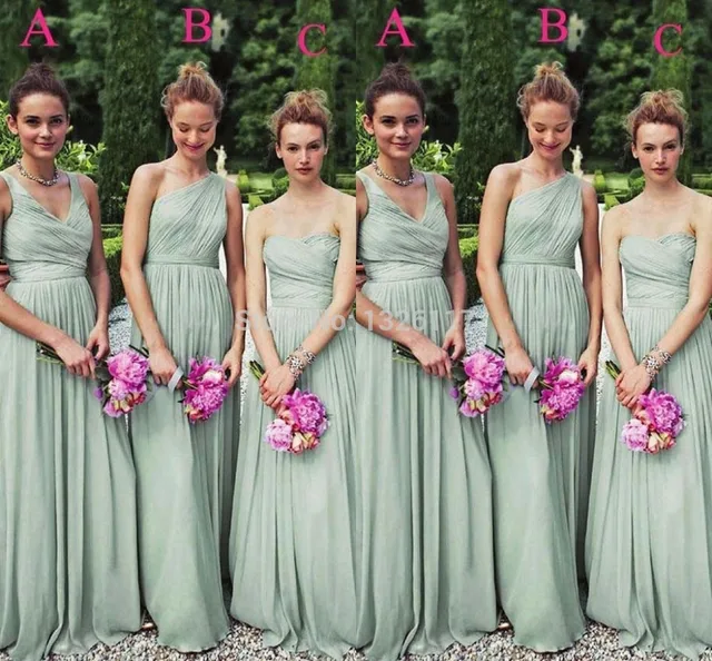 Barato 2017 Tamaño Colores Disponibles Gasa Verde Menta Vestidos De