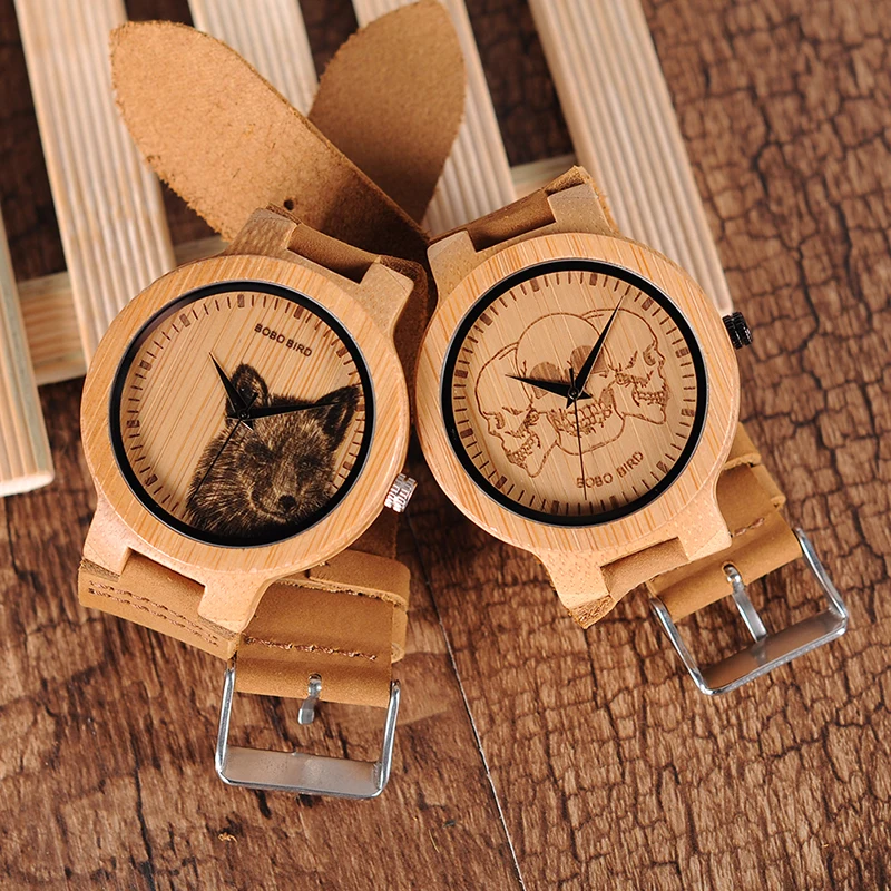 Wooden Lifelike Print Dial Face Watches | Muduh Collection