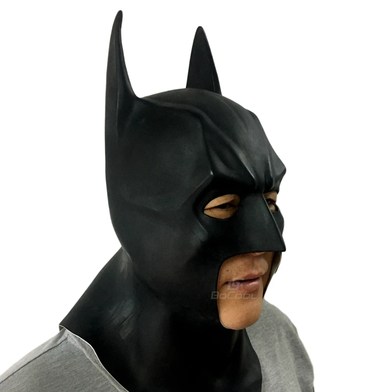 Realistic Cosplay Full Face Latex Batman Mask Costume Superhero The ...