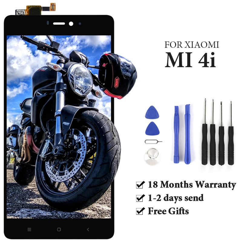 OEM Quality Black No Dead Pixel Display For Xiaomi Mi 4i LCD Touch ...