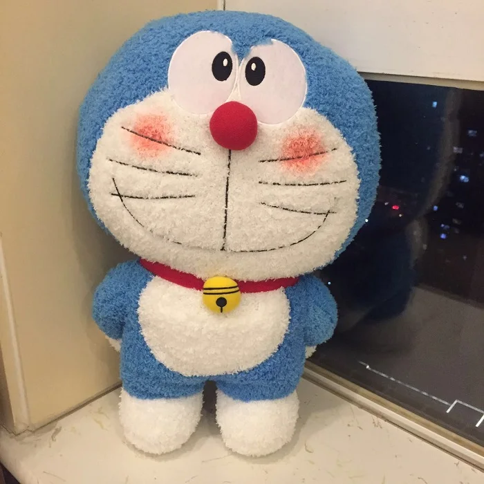 New Official Cute Curly Doraemon Robot Plush Toys Soft Stuffed Animal ...