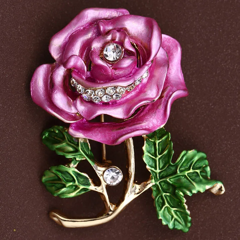 Aliexpress.com : Buy Luxury Women Rhinestone Drip Flower Lapel Brooches ...