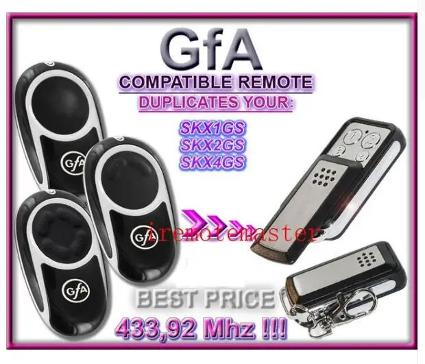 Gfa Skx1gs, Skx2gs, Skx4gs Replacement Remote Control 433.92mhz Free ...