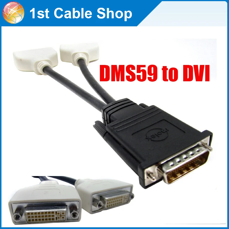 HDmatters DMS 59 genuino a DVI Y cable divisor DMS 59 macho a doble DVI ...