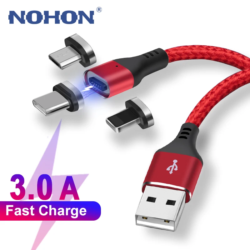 2m Magnetic Cable Micro USB Type C For iPhone Lightning Samsung Huawei ...
