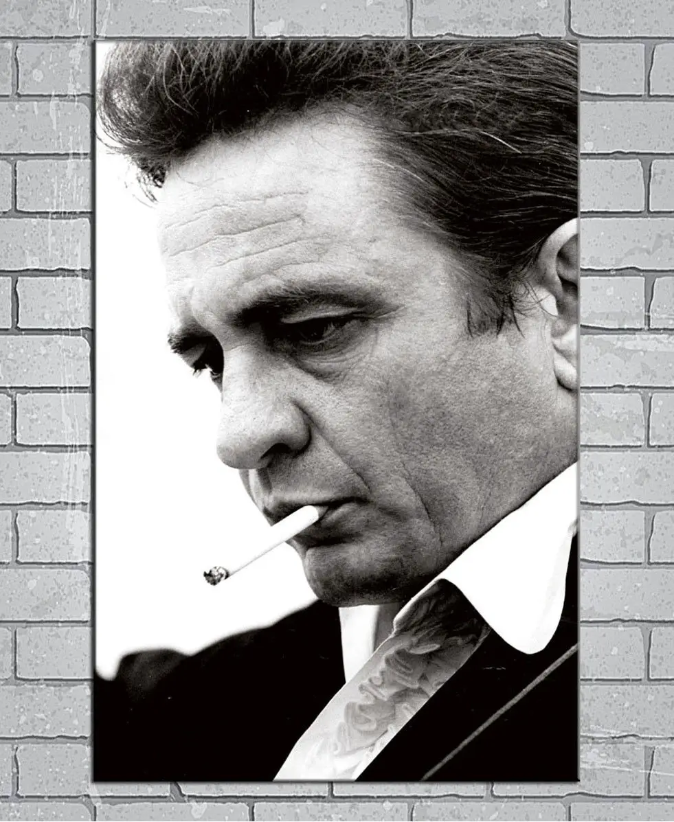 Q1045 Posters and Prints Hot Johnny Cash Smoking 27x40IN Art Poster ...
