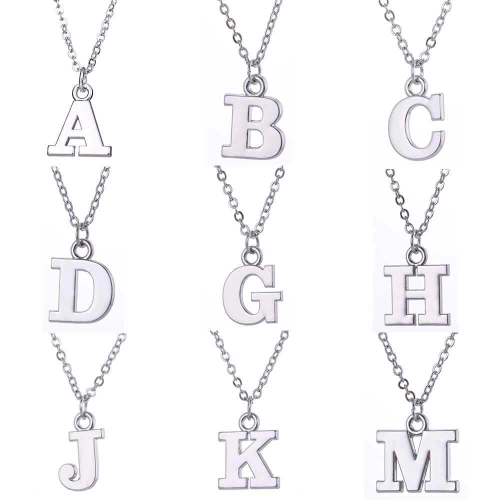 Teamer 26 Alphabet Letter Pendant Necklace DIY Initials Name Gifts ...
