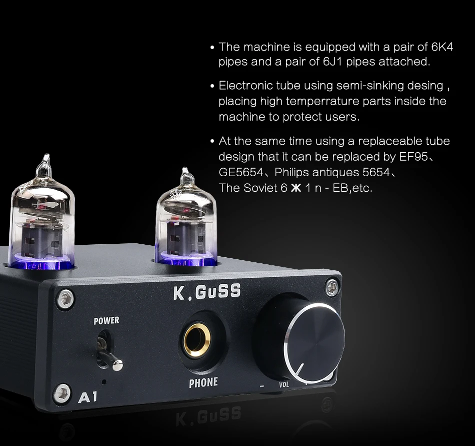KGUSS A1 MINI 6J1 аудио трубка желчи усилитель для наушников NE5532 6K4 усилитель для наушников