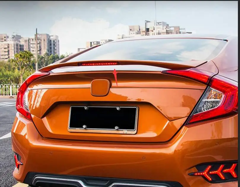 Abs Car Rear Wing Trunk Lip Spoiler For Honda Civic 2016 2017 2018 With ...