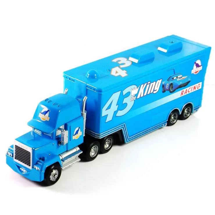 Pixar Cars 2 100% original mack truck blue NO.43 King 1:55 scale die ...