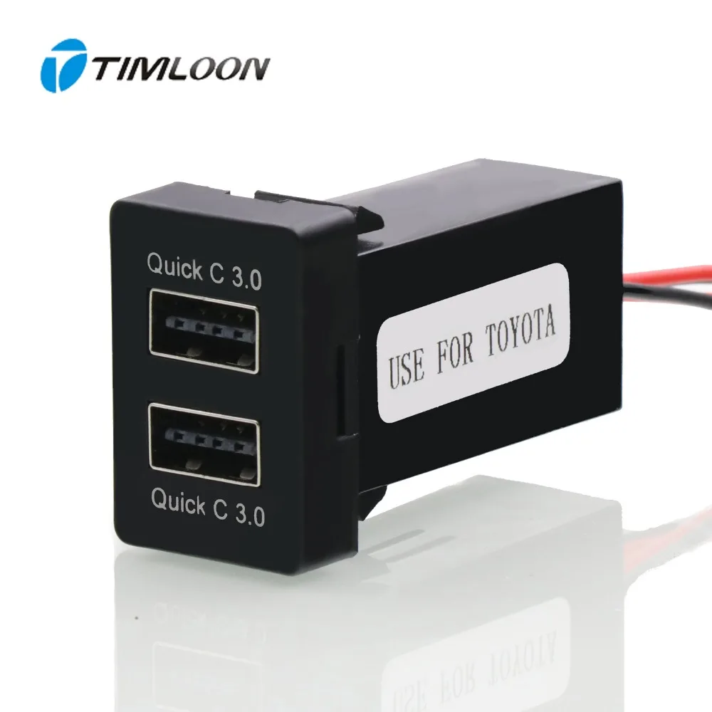 Cargador de coche rápido con enchufe de interfaz USB Dual QC3.0, cargador de coche de carga ...