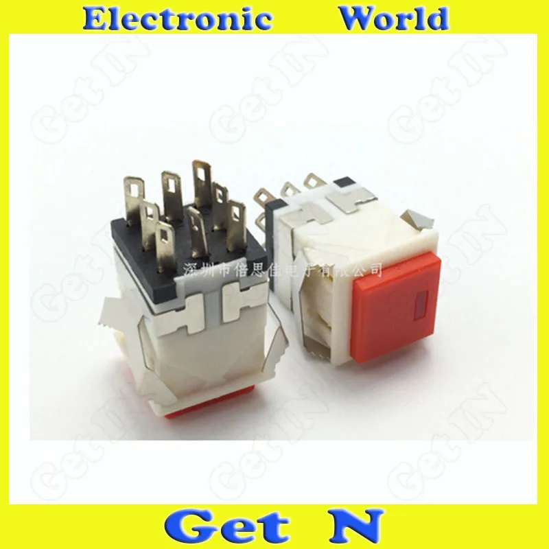 20pcs KD2 21 8Pins Self Locking Tact Switches Push Button 8P With Light ...