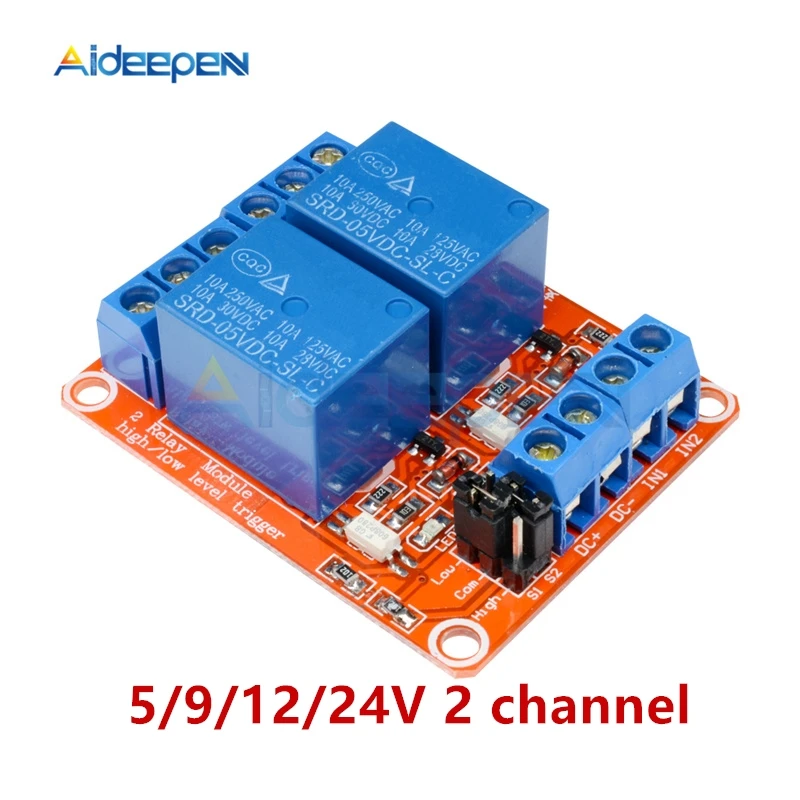 4 Channel 5v relay Relay Shield Module opto-isolated High Low Trigger ...