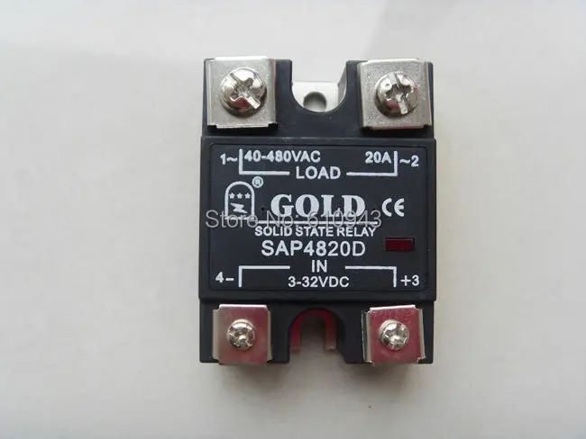 20a Ssr Input 3 32v Dc Output 40 480vac Single Phase Ssr Solid State Relay Free Shipping In