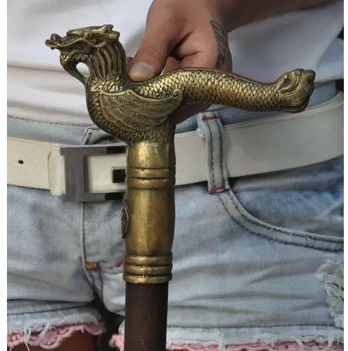 Grandpa Good Lucky Old 37" Chinese bronze brass dragon Longevity god ...