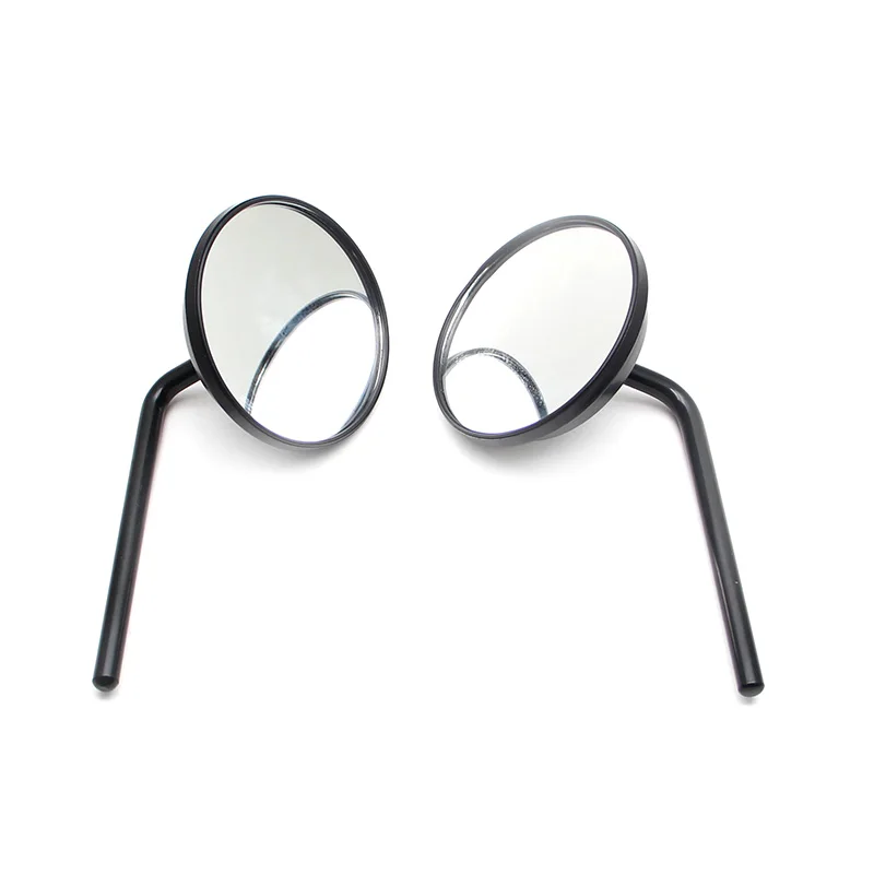 Circular Black Chrome Mini Round Motorcycle Handlebar Mirror Moto Bar