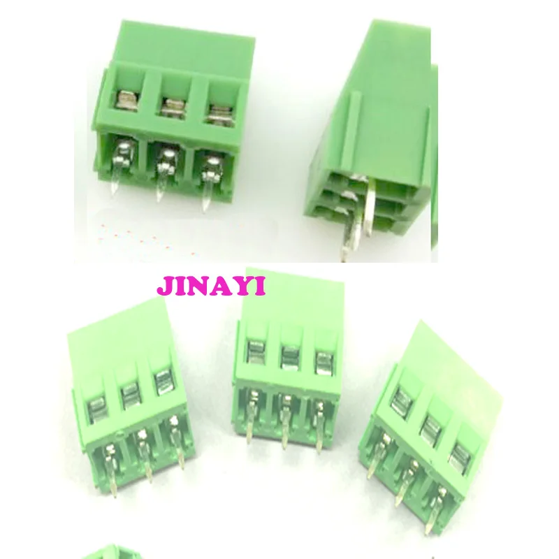 200 piezas 3 P 2 P 5,0mm Terminal bloque conector tornillo Terminal ...