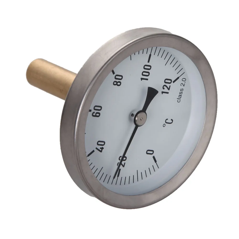 מוצר - 63mm Horizontal Dial Thermometer Temperature Gauge Aluminum Case ...