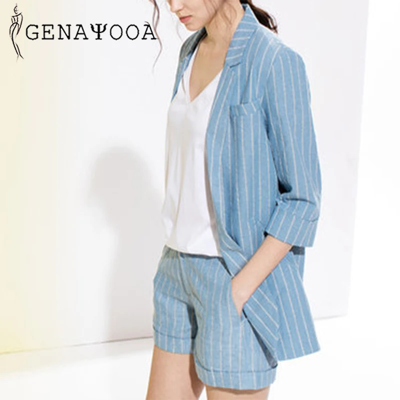Genayooa femmes deux pièces costume ensembles coton et lin costume d'été deux pièces ensemble ...