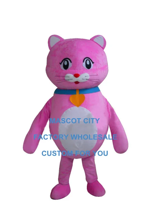 purple-cat-mascot-costume-pink-cat-mascot-custom-cartoon-character ...