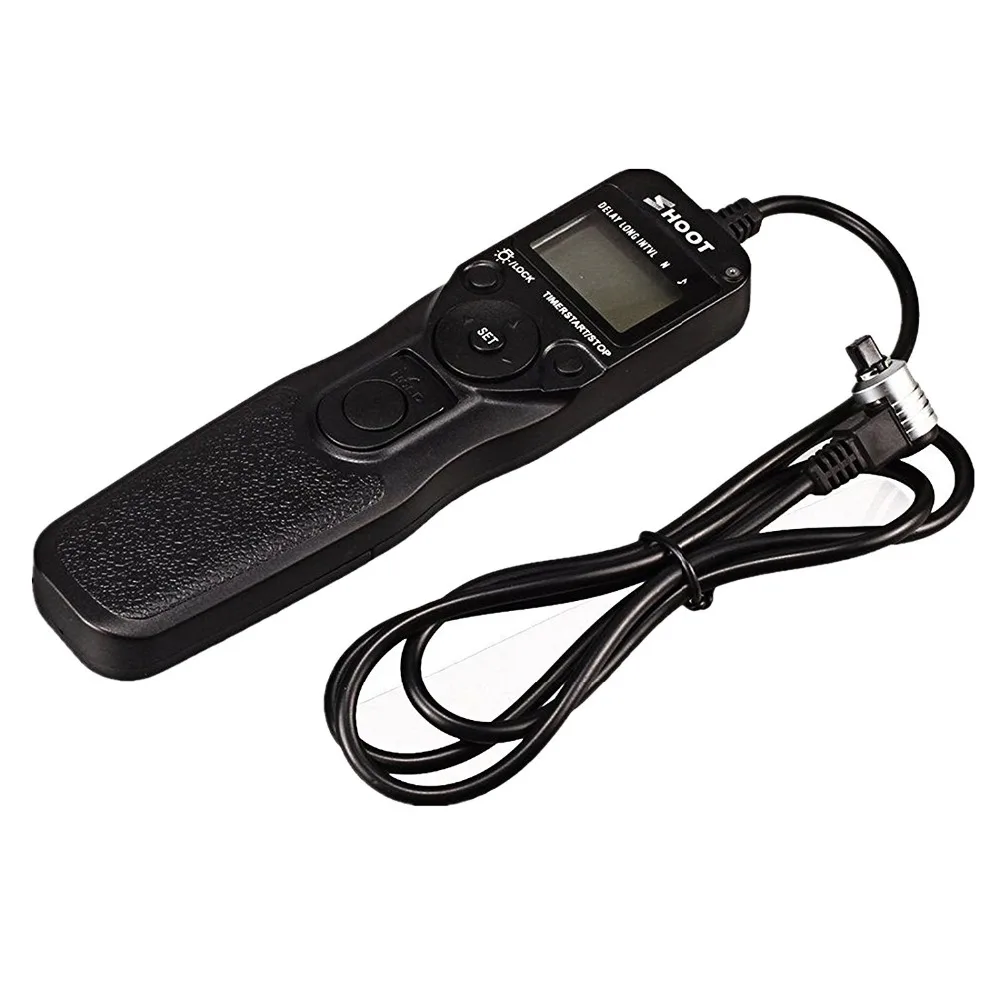 SHOOT RS 80N3 LCD Timer Shutter Remote Release Control Cord Trigger for Canon 5D Mark IV/III/II ...