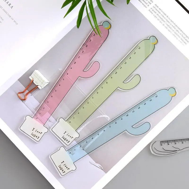 Cute Transparent Acrylic Ruler 15cm Student Stationery Survey Drawing ...