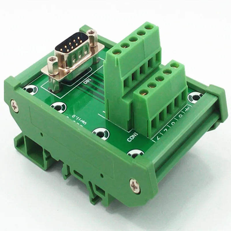 D Sub Db9 Din Rail Mount Interface Module Male Header Breakout Board Terminal Block Connector