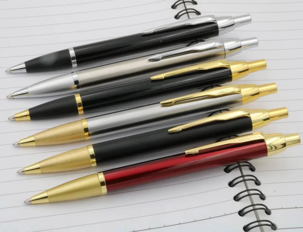 Stainless steel golden Arrow STUDENT PEN Press Metal Ballpoint Pen-in ...