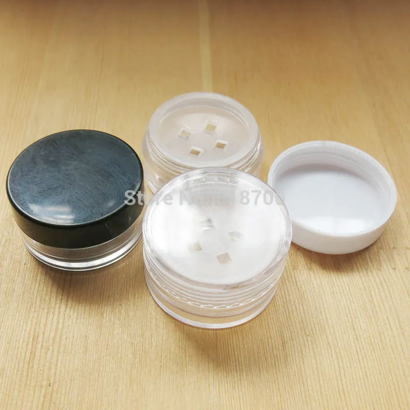 50pcs/lot 10g Plastic Powder Jar, 10g powder case, plastic powder ...