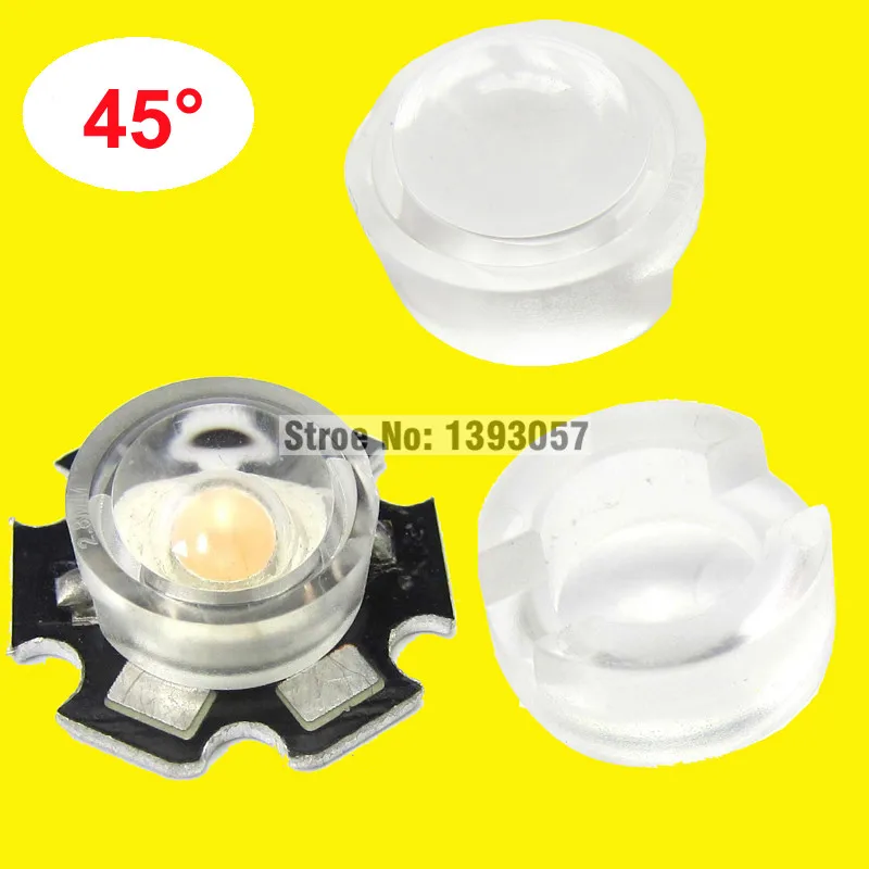 50pcs-13mm-mini-IR-LED-Lens-1W-3W-5W-45-Degree-Needn-t-Holder ...