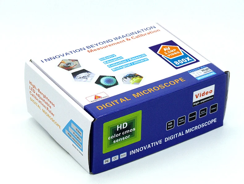 Новая модель, дизайн, 1-50X/800X AV цифровой микроскоп CMOS Бороскоп, подходит для проверки ...