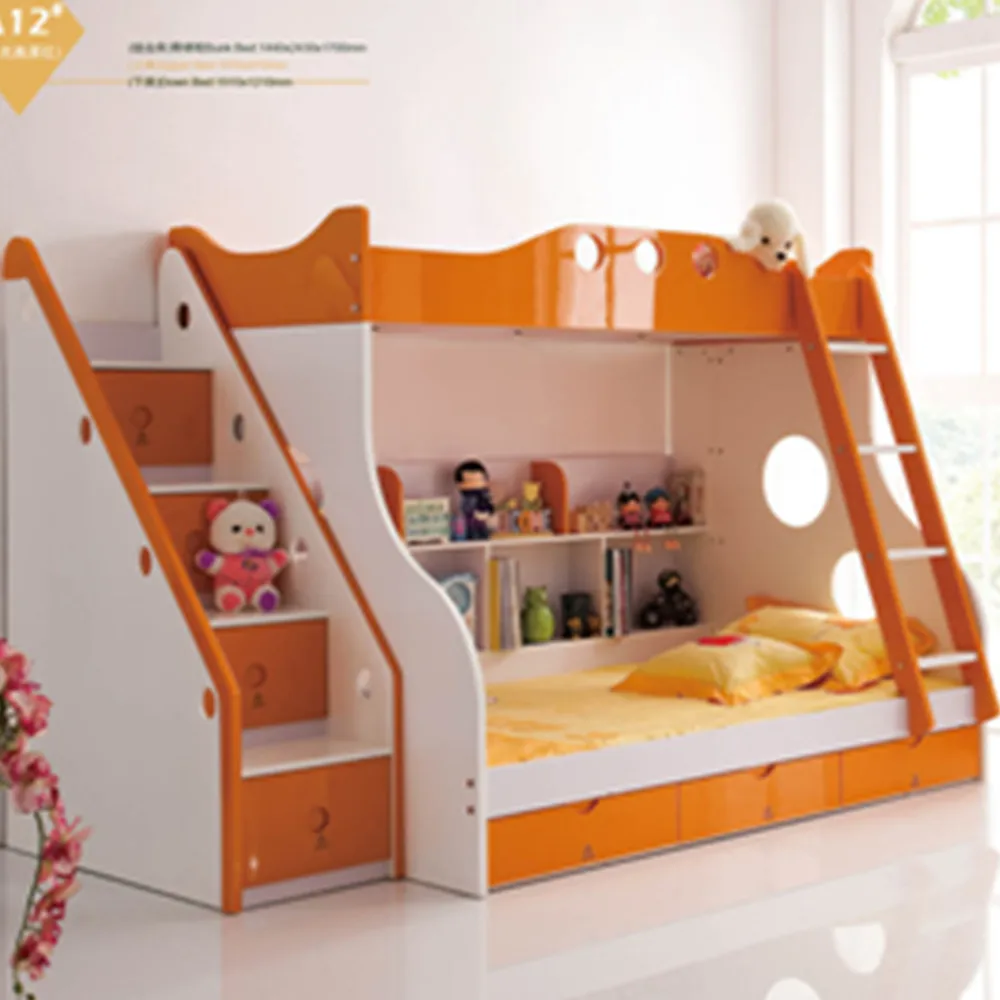 Factory Export Lowest Price Mediterranean Colorful Bunk Bed With Slide Factory Export Lowest Price Mediterranean Colorful Bunk Bed With Slide