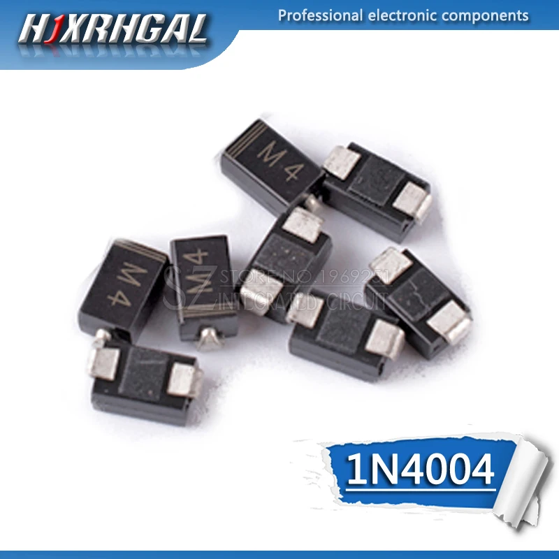 100pcs 1N4004 M4 SMD DIODE 1A 400V IN4004 Rectifier Diode|Integrated ...