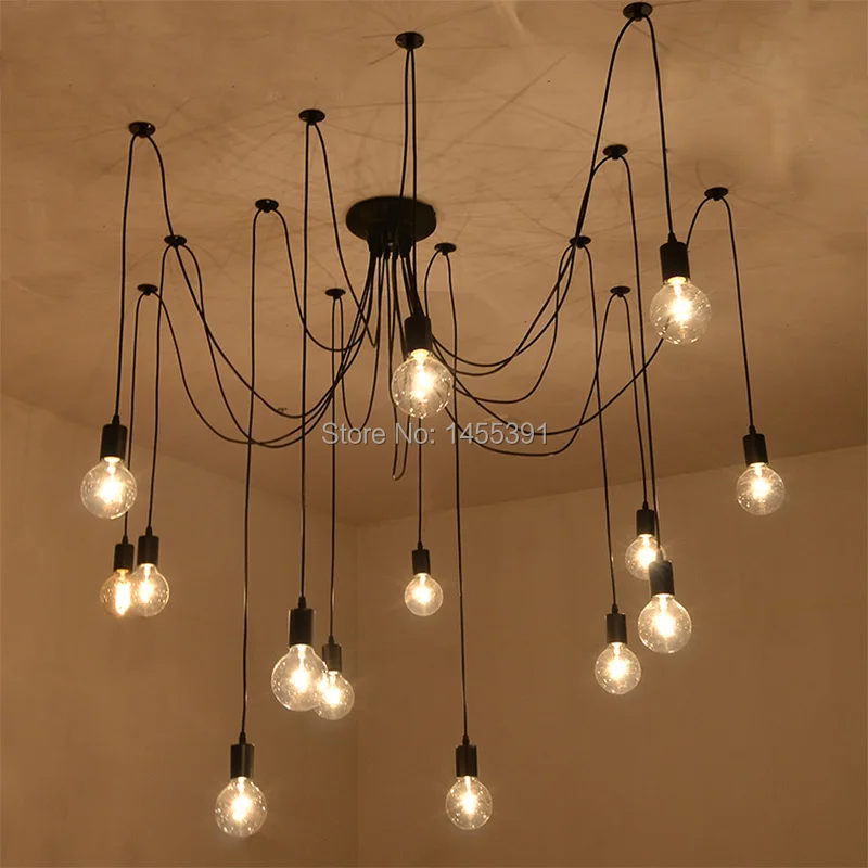 14 Lights Edison Pendant Light Classic Vintage American Country Ancient ...