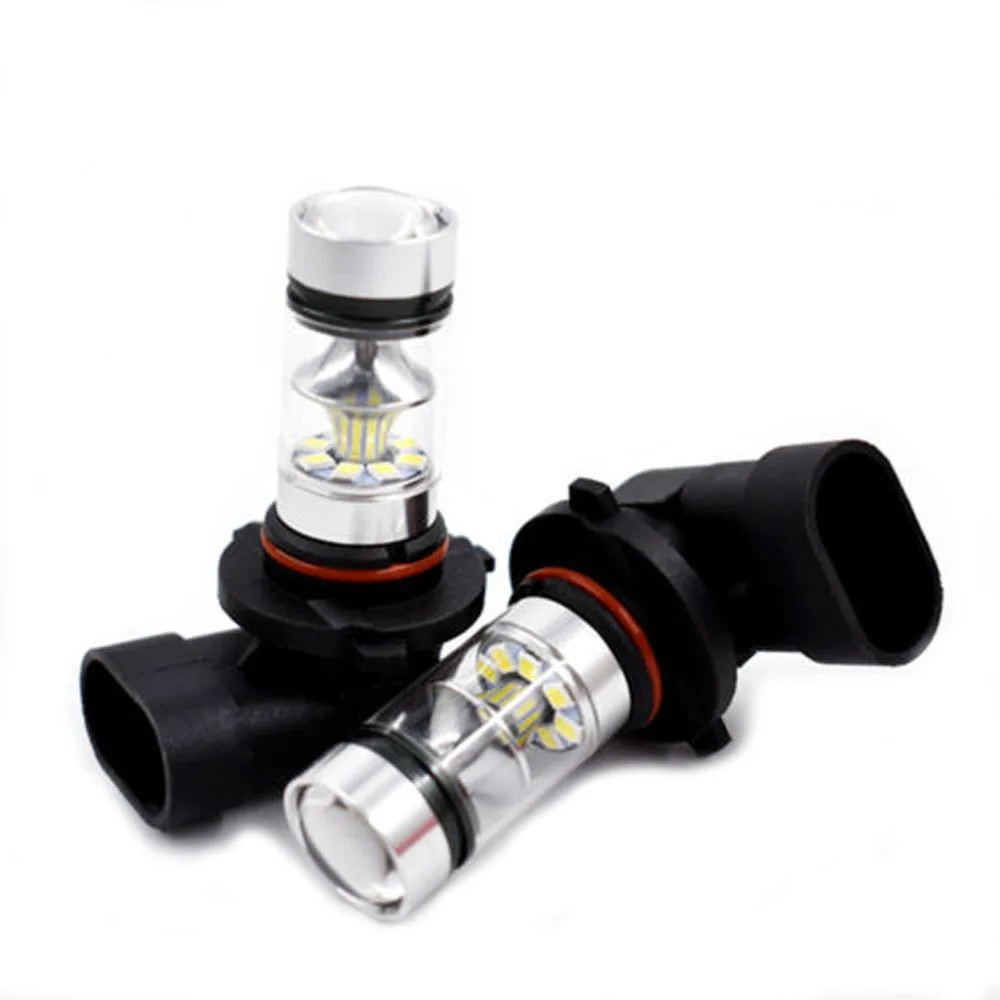 Dc 12v 24v 2pcs 9005 Hb3 20 Chips Led Projector Fog Light Bulbs Car